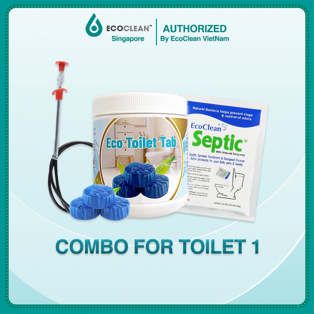 [NEW][COMBO FOR TOILET 1] Eco Toilet Tab10 tablets/ box + Pipe Dredging ...