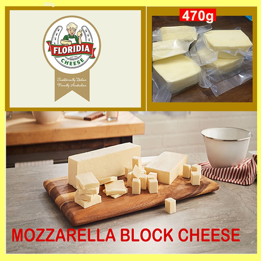 HALAL FLORIDIA MOZZARELLA BLOCK CHEESE 470g. | Shopee Singapore