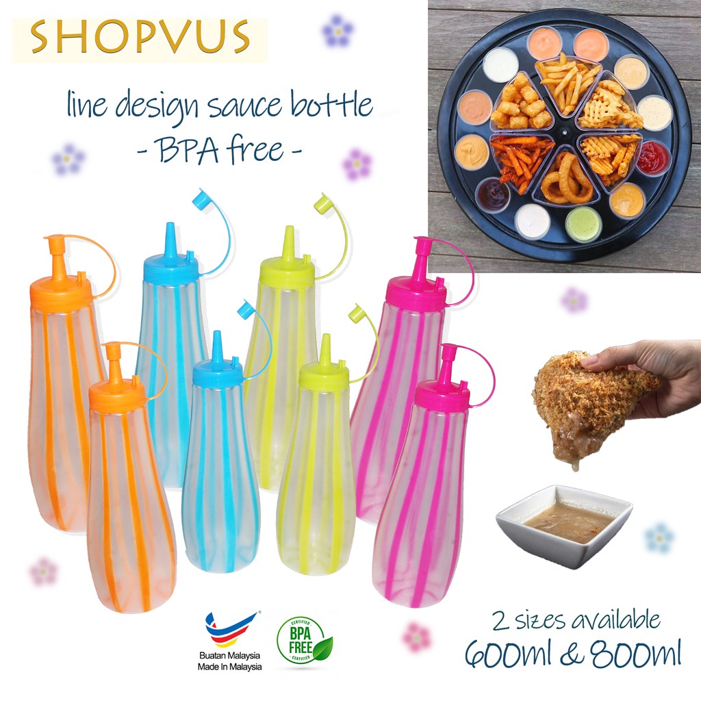 Color Line Sauce and Spice Plastic Bottle / Sauce Container 600ml ...