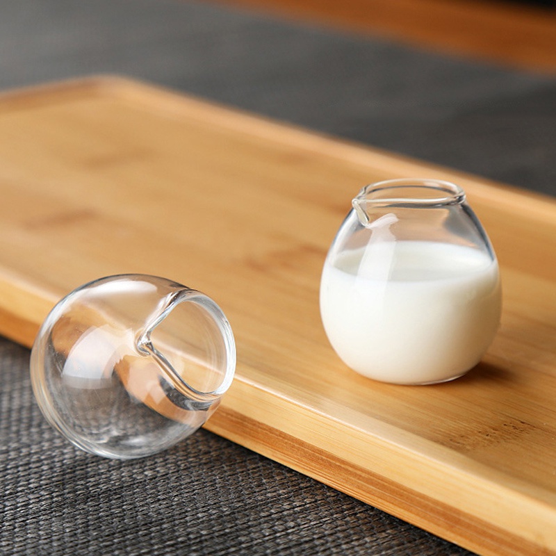 Mini Glass Milk Cup Japanese Creamer Jug Glass Coffee Milk Espresso Mug ...