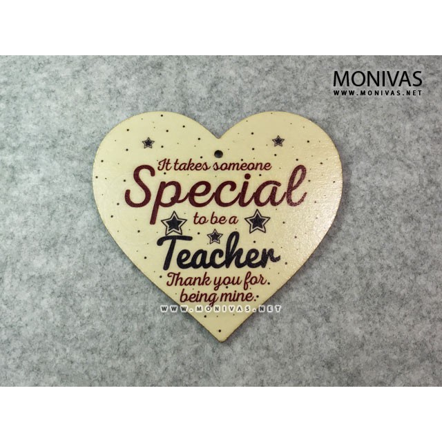 Special Teacher Wooden Heart Gift Tag Teachers Day Present Decorations ...