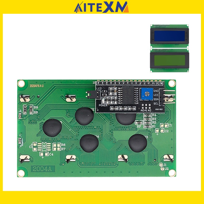 LCD2004+I2C 2004 20x4 2004A Blue/Green screen HD44780 Character LCD /w IIC/I2C Serial Interface ...
