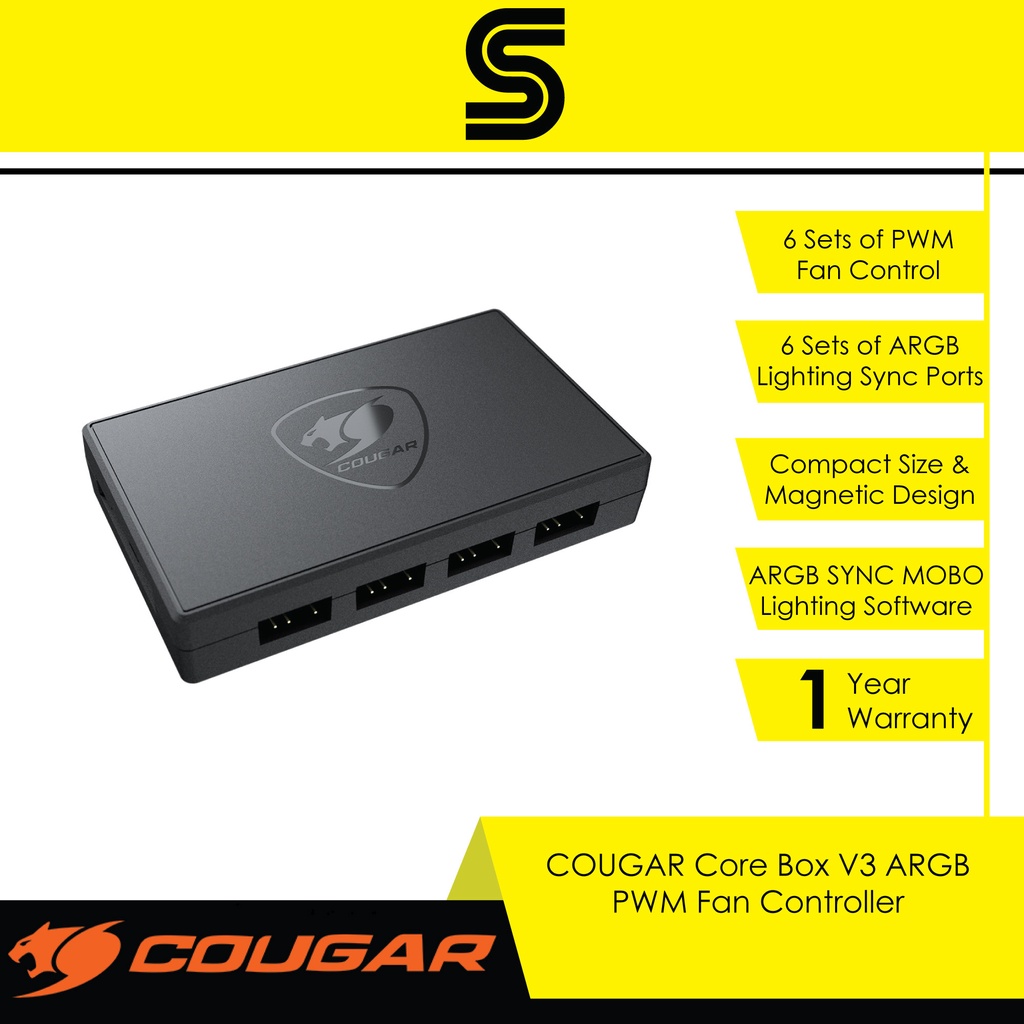 Cougar Core Box V3 ARGB PWM Fan Controller | Shopee Singapore