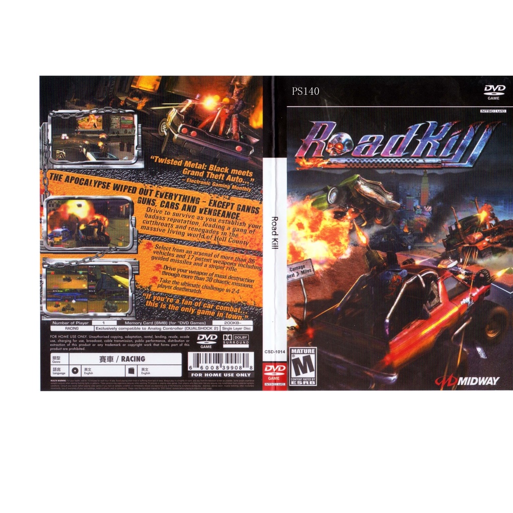 PS2 GAME COLLECTION ROAD KILL (CD Version) | Shopee Singapore