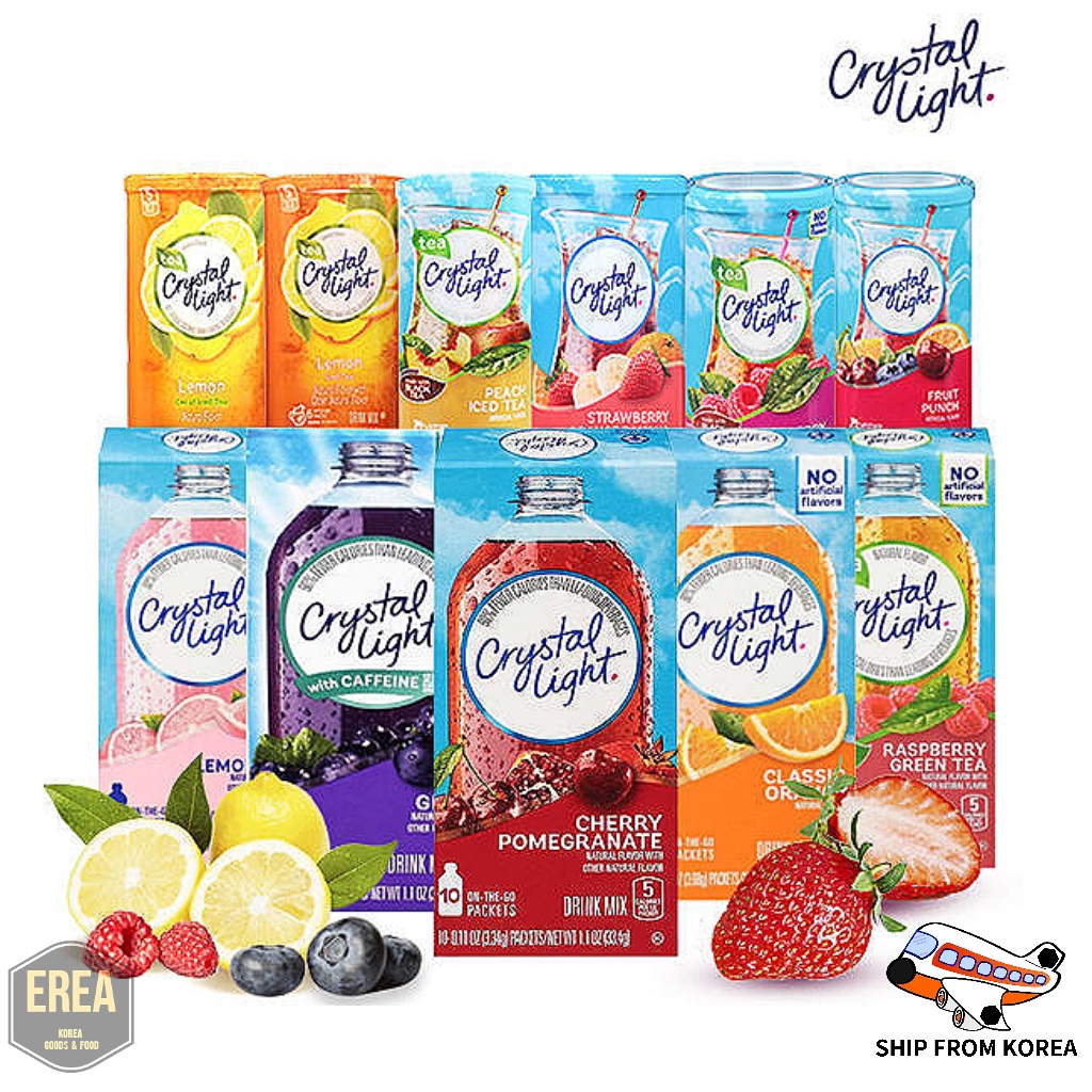 Crystal Light 5 BEST Flavors Sugar Free On The Go Drink Mix 1 Box of 10 ...