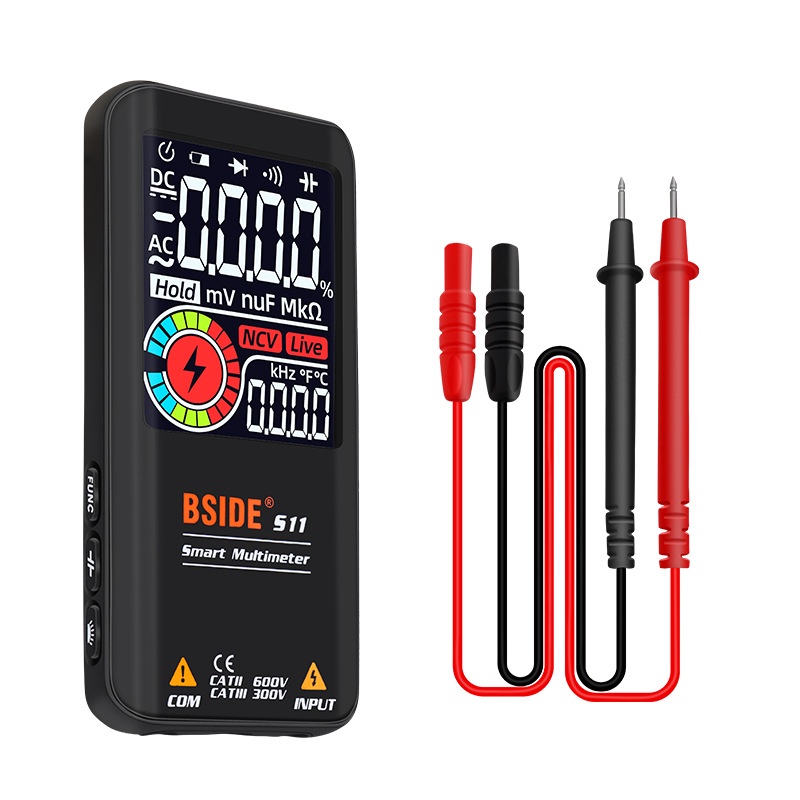 Bside Rechargeable Smart Digital Multimeter Ultra-Thin Large Screen AC ...