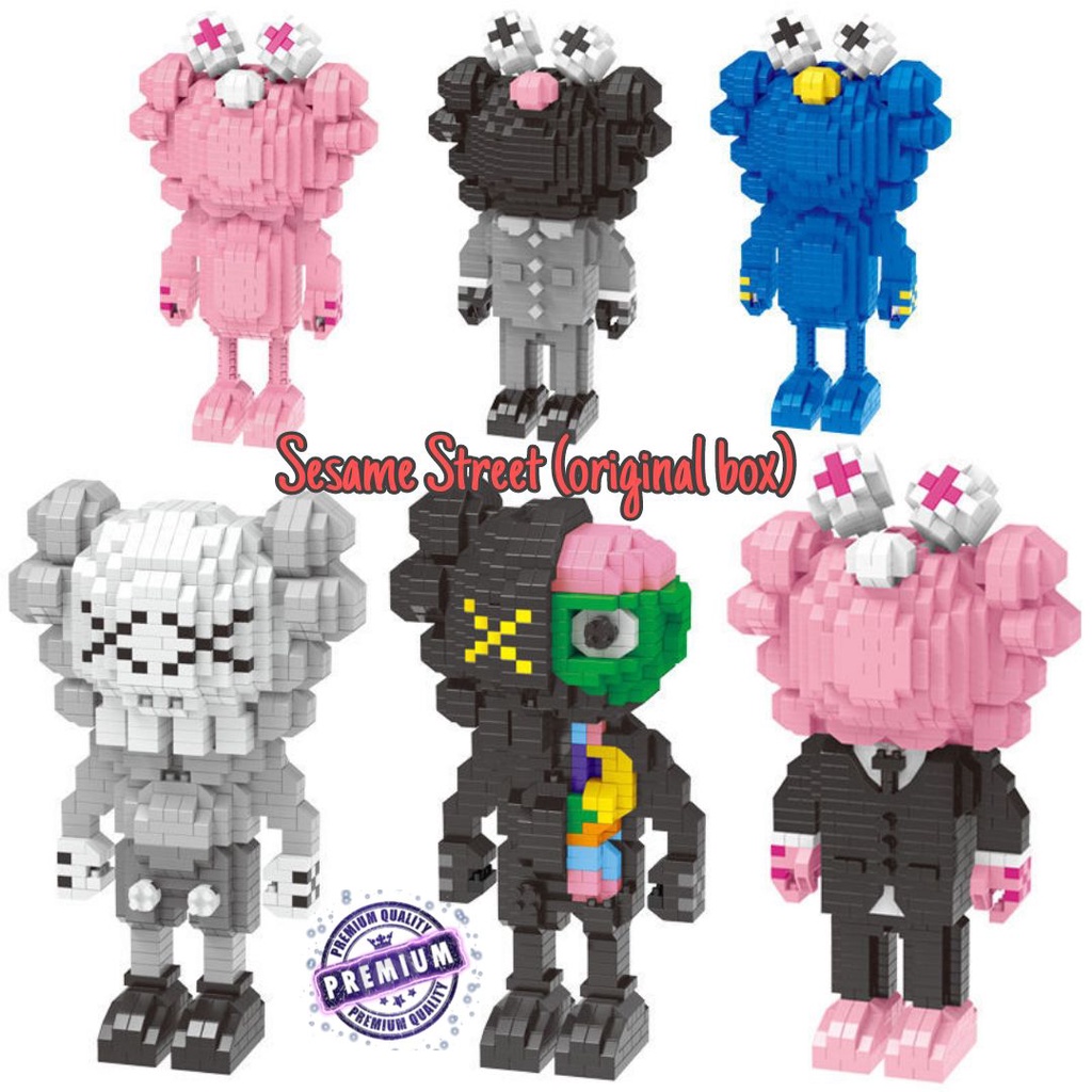 Building Block Sesame Street KAWS Nano Block Brick Mini Toys Mini ...