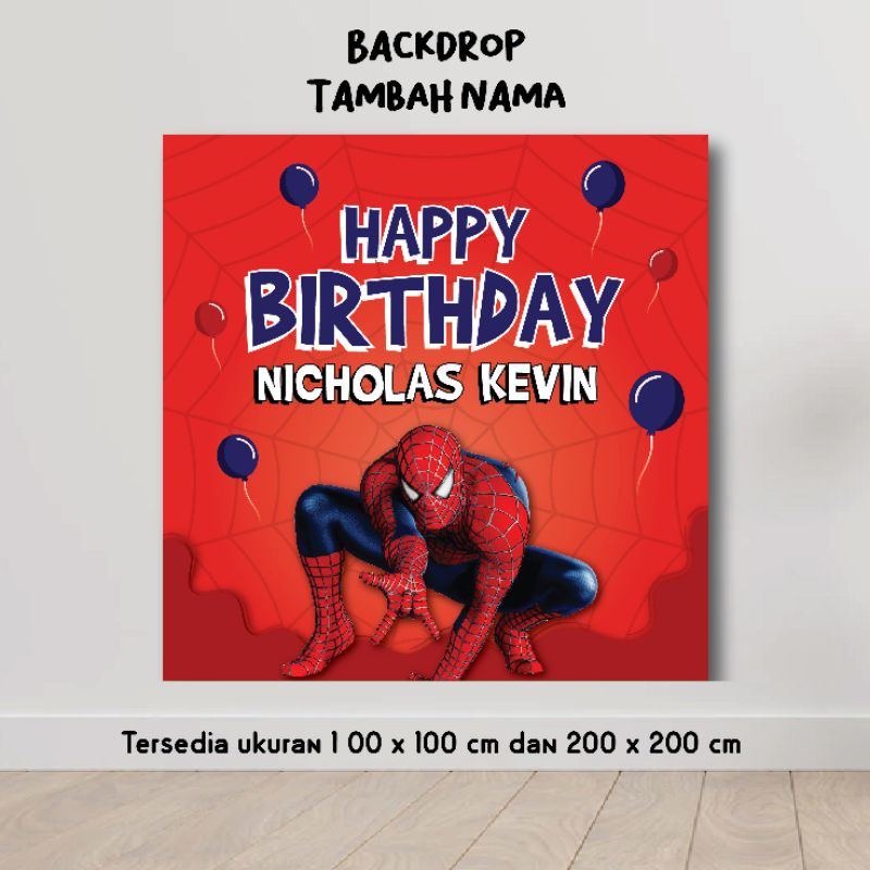 SPIDERMAN BACKDROP HAPPY BIRTHDAY BANNER BIRTHDAY DECORATIONS HBD ...