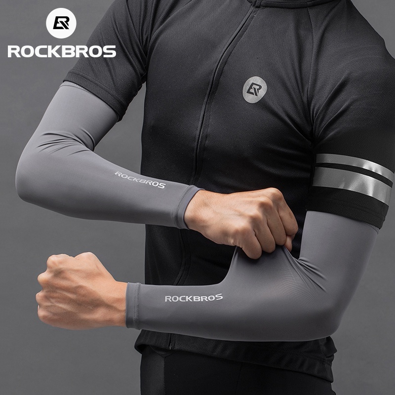 ROCKBROS Ice Silk Sun Protection Cycling Arm Sleeves Cool Breathable ...