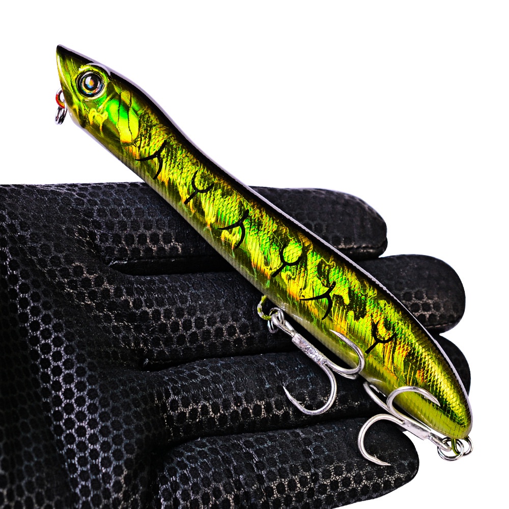 12.5cm 19g popper Vib Rattlin Fishing Lure Top Water Floating ABS ...