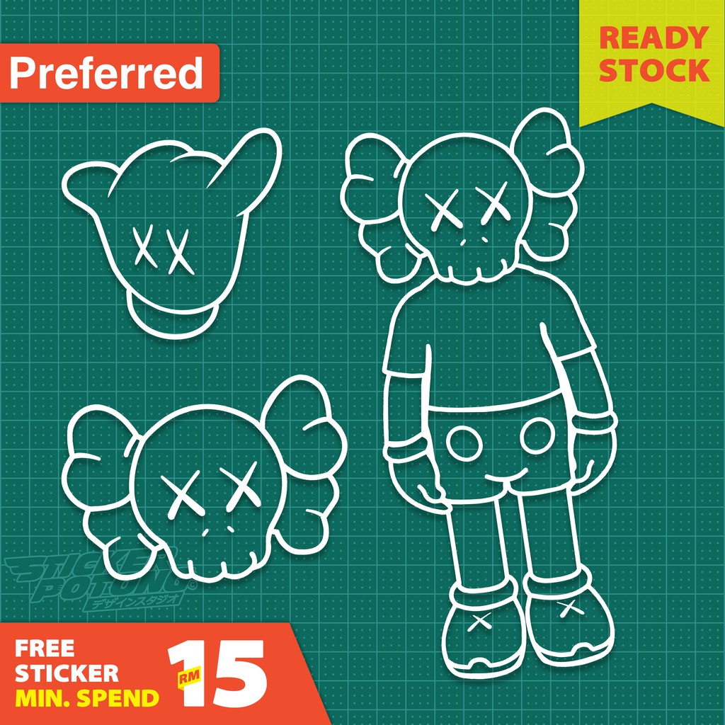 KAWS XX (STICKER POTONG) | Shopee Singapore