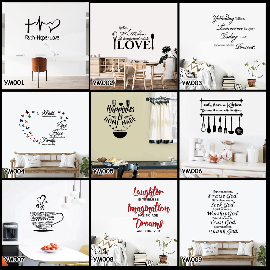 Wpsbgs YM 60X30 QUOTE MOTIVATIONAL WORK KITCHEN QUOTES WALLSTICKER ...