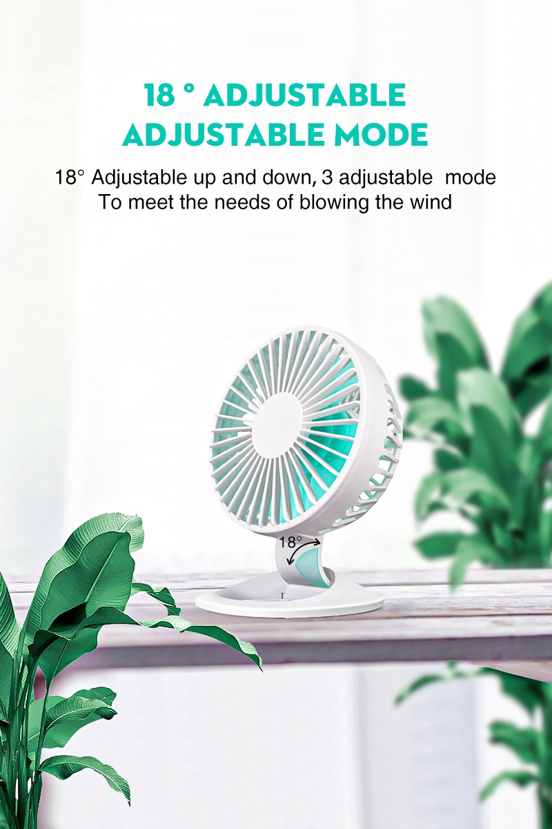 Mini Fan Quiet Rechargeable Desktop Fan Bedside Fan Large Airflow Mini ...