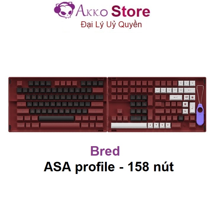 Akko Keycap set Mechanical Keyboard Button set - BRED (PBT Double-Shot ...