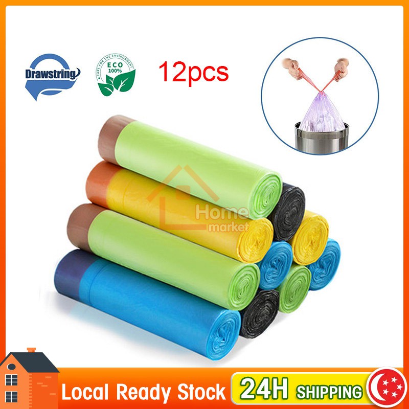 1 Rolls Disposable Kitchen Garbage Bag Rubbish Plastic Bag Thick Home ...
