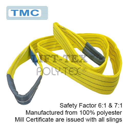 3 Tonne (metric) TMC Far East Polytex Flat Polyester Webbing Sling ...