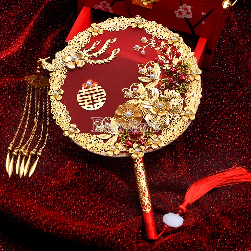 Fashion Group Fan Bride Xiuhe Knot Wedding Chinese Xiuhe Clothing Fan ...