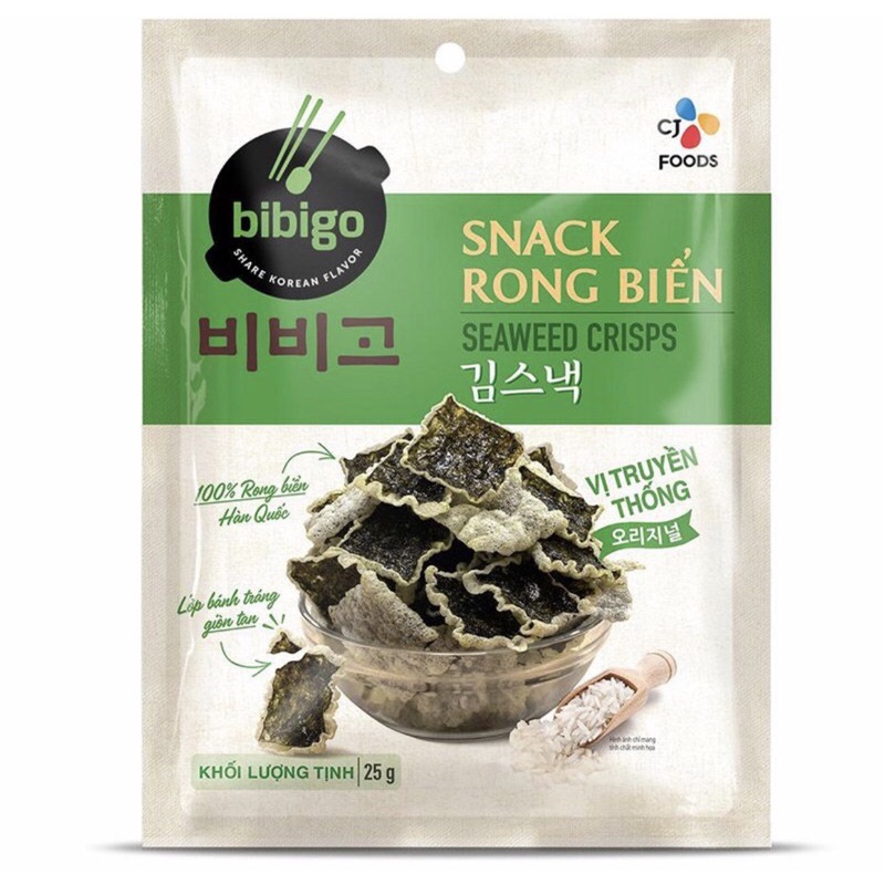 Bibigo Seaweed Snack Traditional Flavor 25G | Shopee Singapore