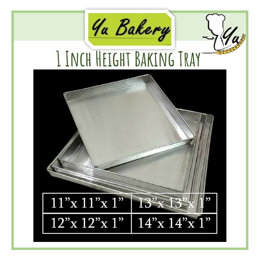 11”12”13”14" inch Square Cake Mould Swiss Roll Baking Tray Cookie Pan ...