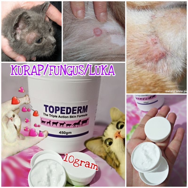 Ringworm Cream/fungus/kudis/Itch2/ Dog Cat Wound (TOPEDERM) | Shopee ...