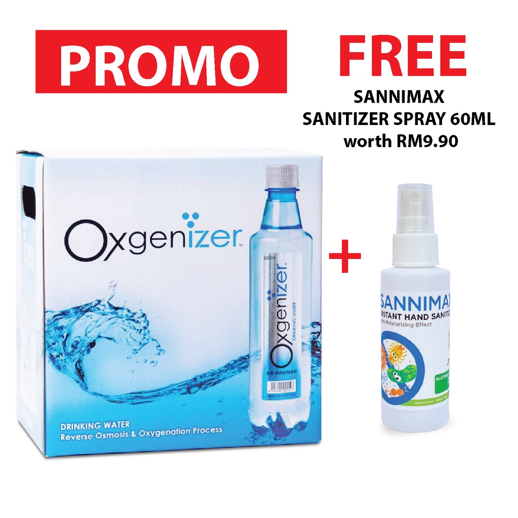 OXYGENIZER OXYGENATED DRINKING WATER (500ML X 12 BOTTLES PER BOX) FREE ...