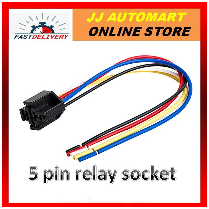 CAR 5 PIN 87A RELAY SOCKET CONNECTOR 1PCS | Shopee Singapore