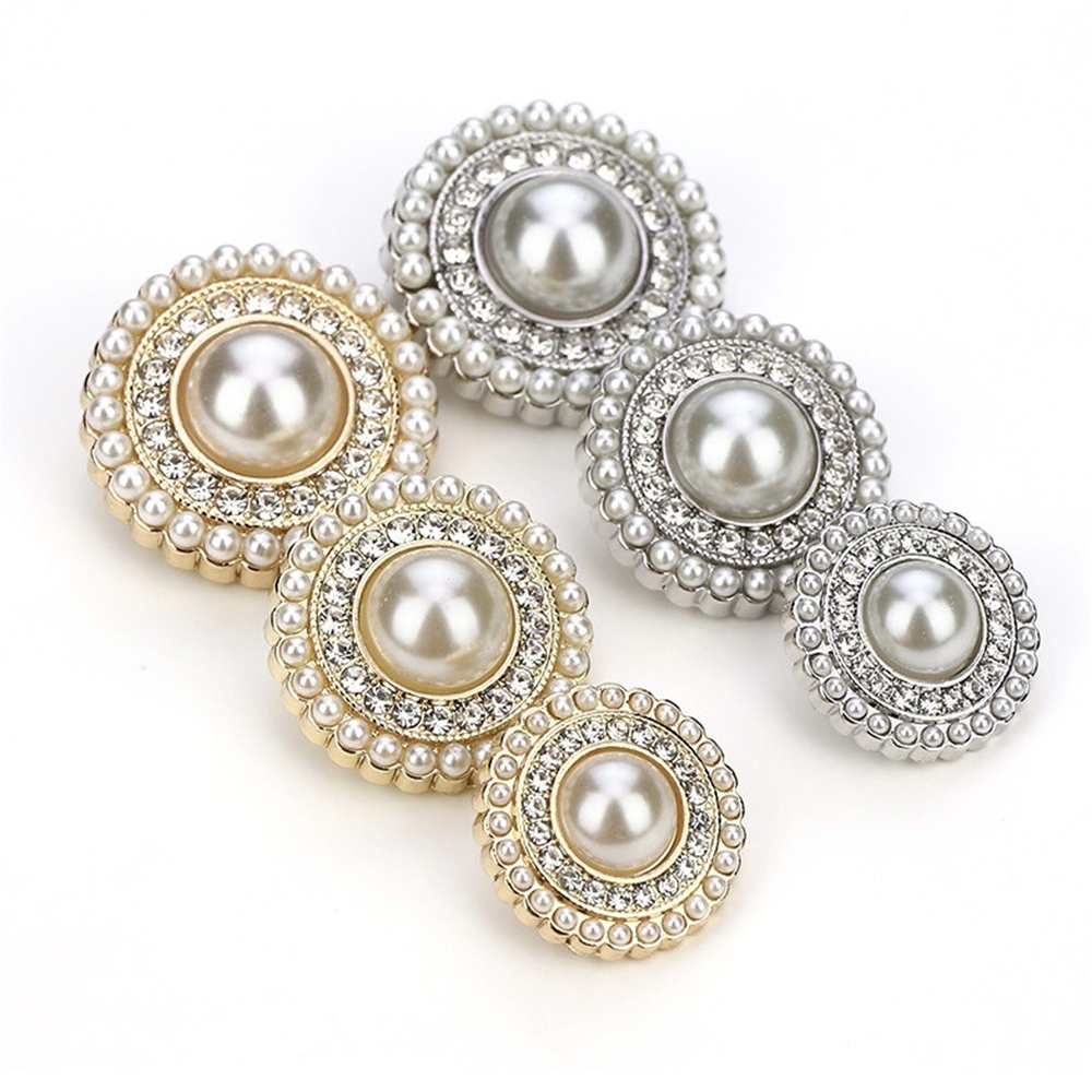 10Pieces/lot Super Luxury Golden Rhinestone Buttons for Sewing and ...