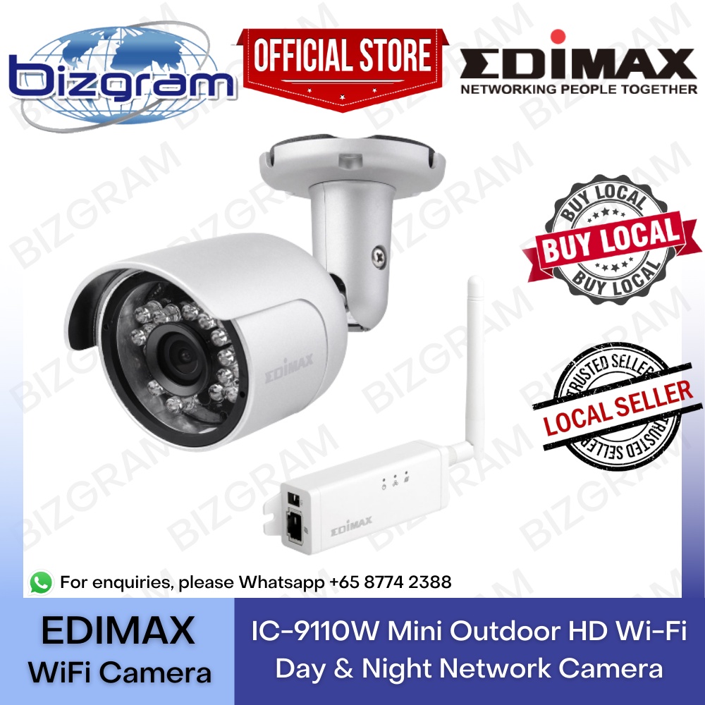 Edimax IC-9110W Mini Outdoor HD Wi-Fi Day & Night Network Camera ...