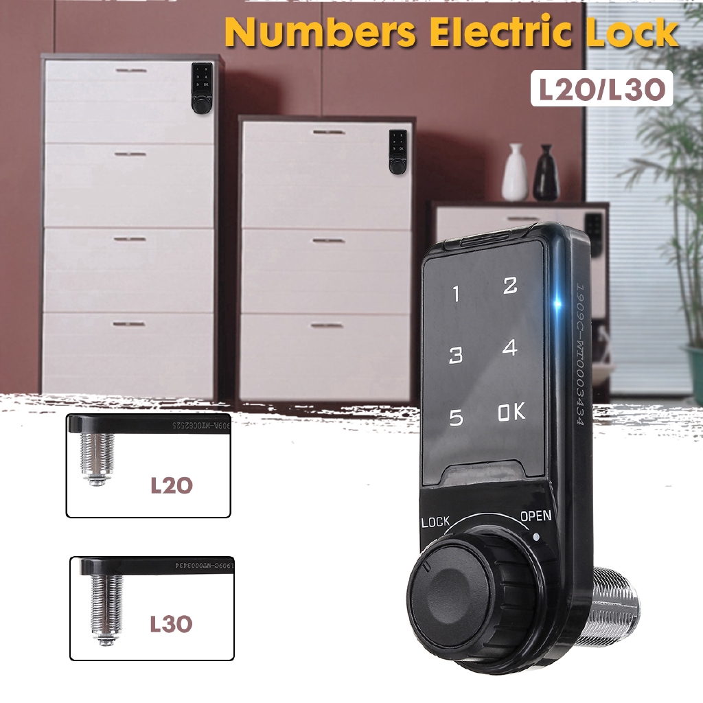 ABS Electric Coded Lock Password Access lock 20/30MM Digital Electric ...