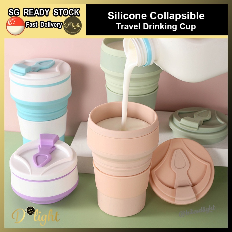 Collapsible Silicone Travel Cup 350ml/500ml BPA Free Silicone Cup ...