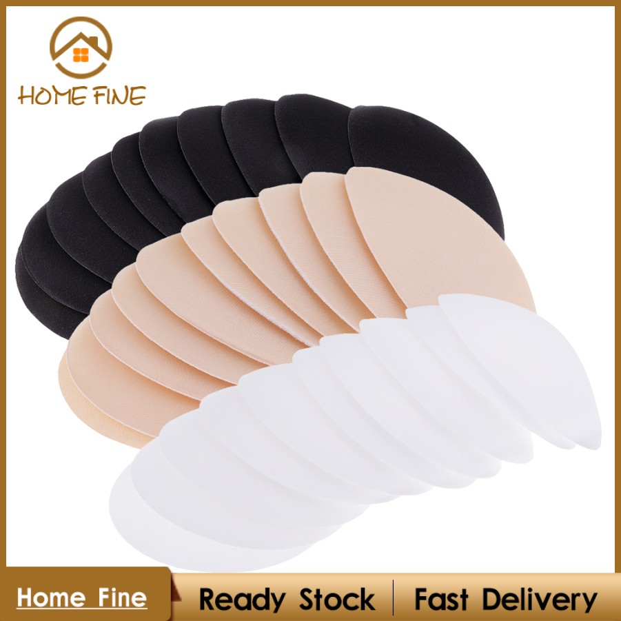 Home Fine 5 Pairs Women Bikinis Round Bra Pad Inserts Sponge Push Up ...