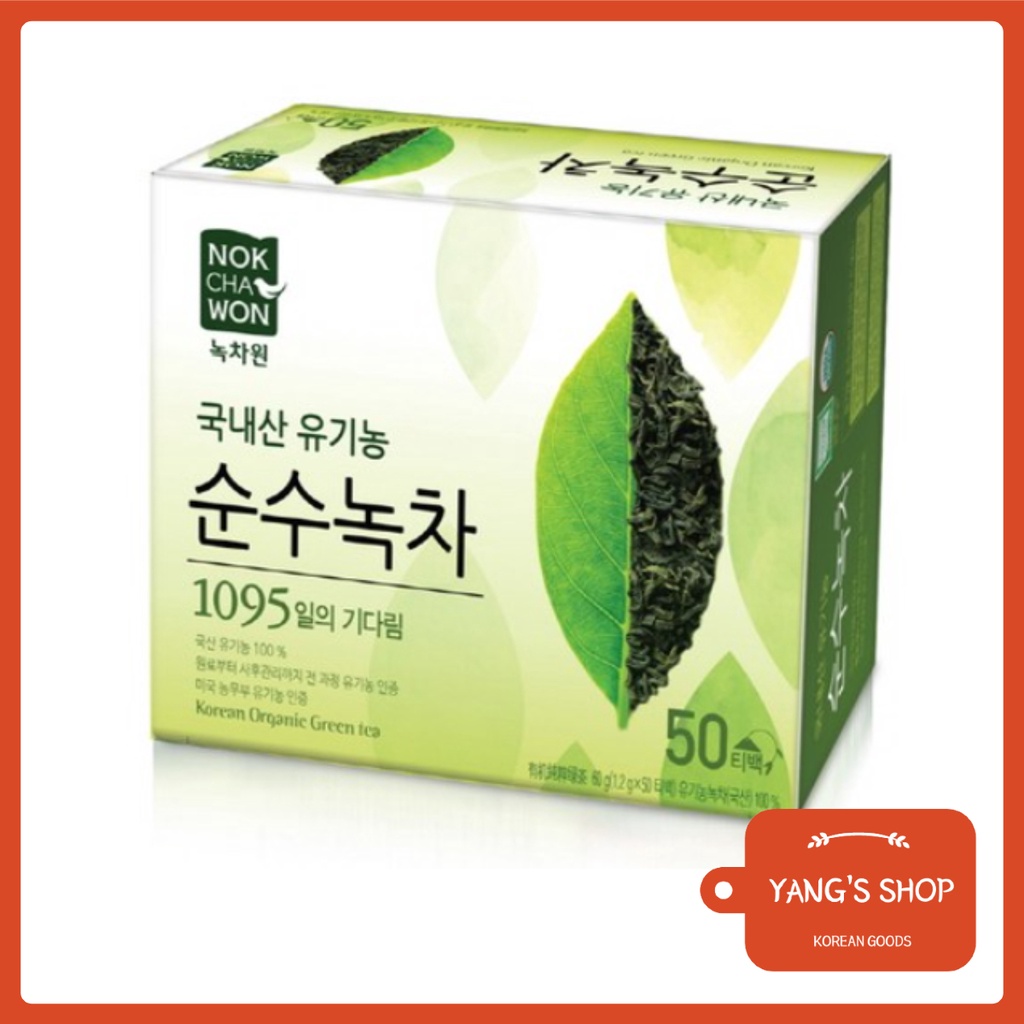 [Nok Cha Won] Organic green tea x 50 tea bags / 1095 days of waiting ...