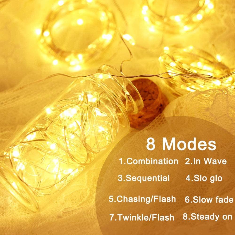 3M 300 LED Window Curtain String Light 8 Lighting Modes USB String ...