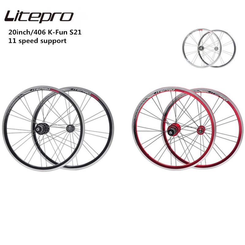 Litepro 20Inch Folding Bike KFUN/S21 Wheelset 406 100/135 Disc Brake ...