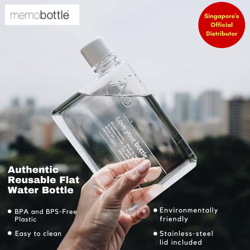 MemoBottle 100% Authentic Reusable Flat Water Bottle From Australia ...