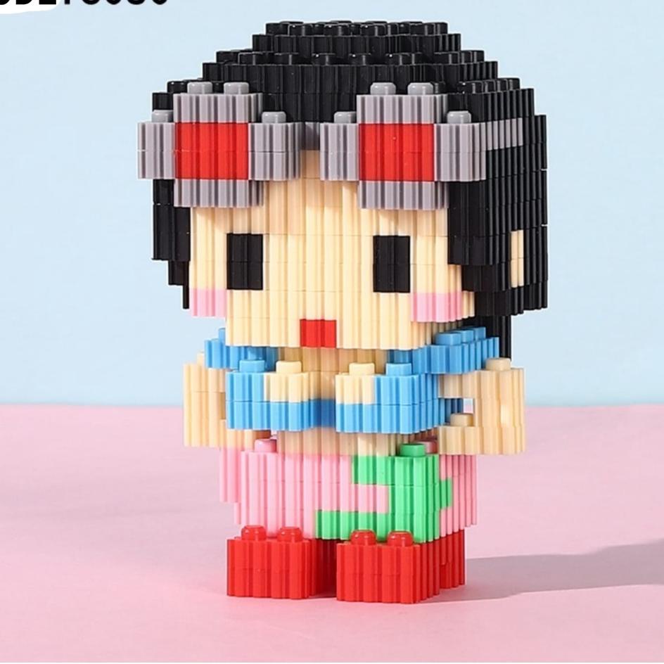 Lego lego block luffy One Piece chopper and friends / DIY 3D Puzzle ...