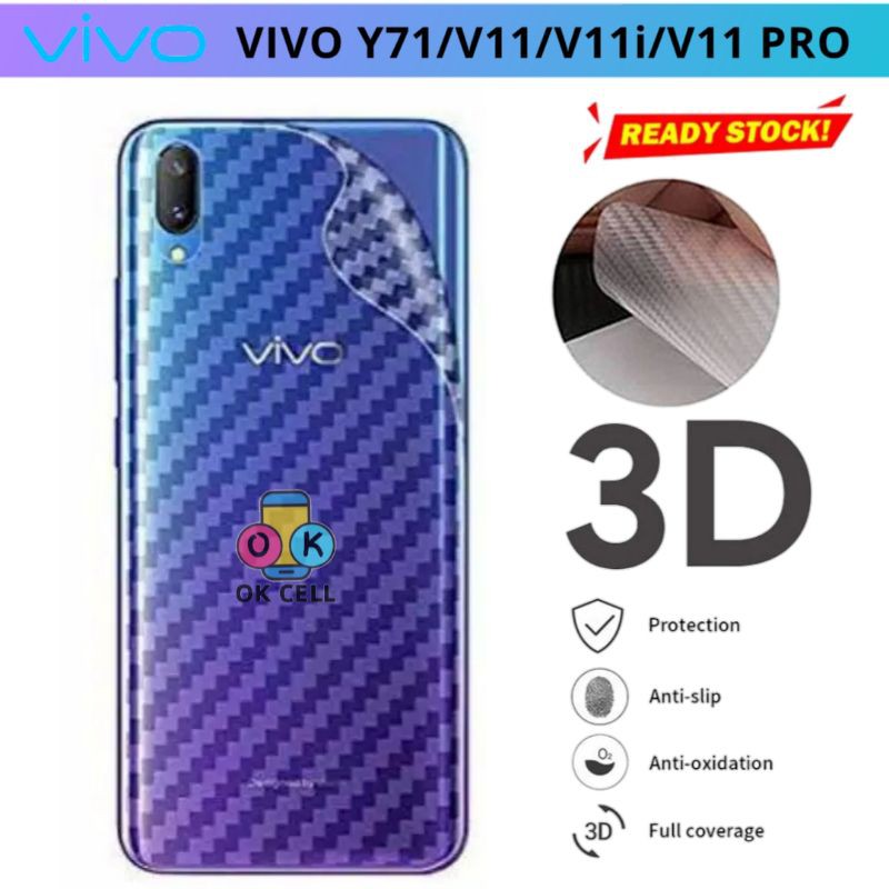 Vivo Y71.V11.V11i V11 Pro Back Skin Carbo 3D Premium Back Anti-Scratch ...