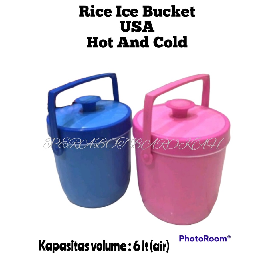 Rice Thermos Rice Bucket 6 liters Free Ladle | Shopee Singapore