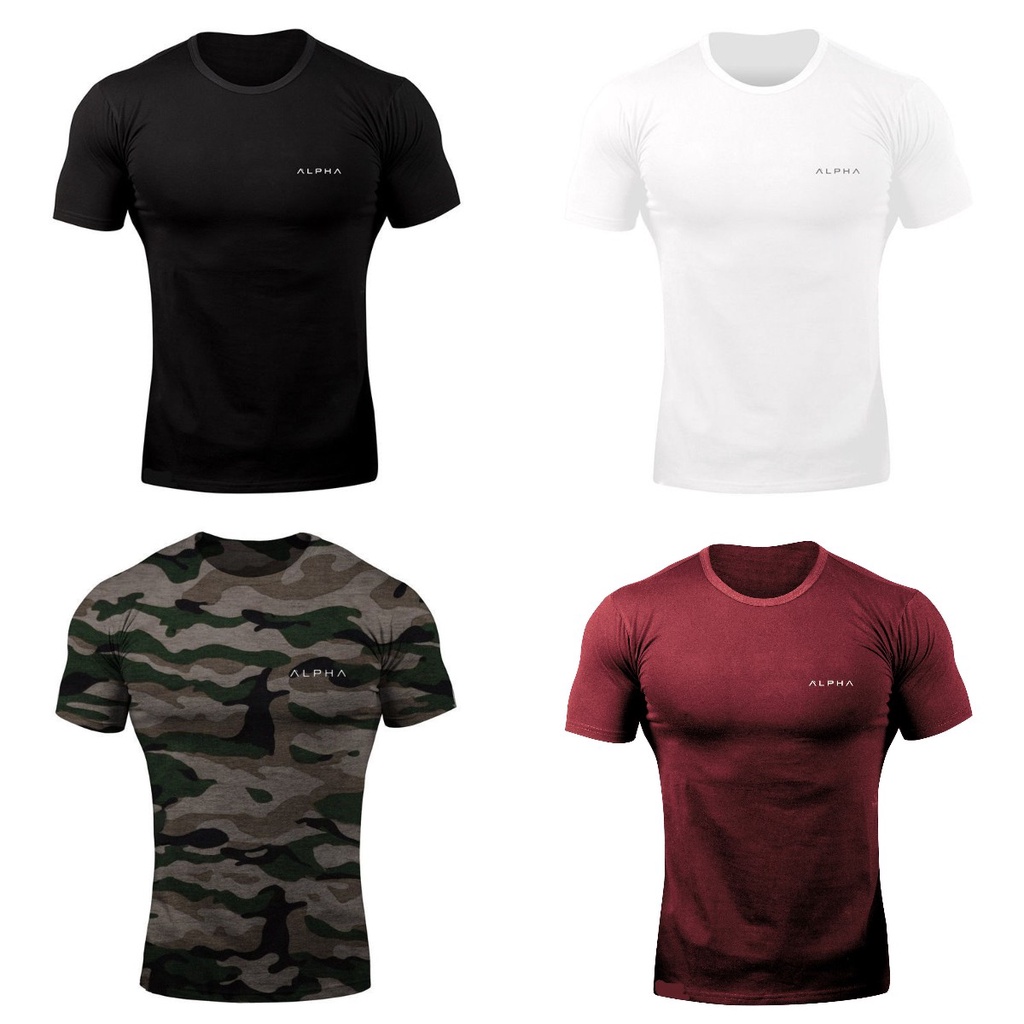 Men Cotton T-Shirts Dri-fit Tight Stretchable Comfy Tee | Shopee Singapore