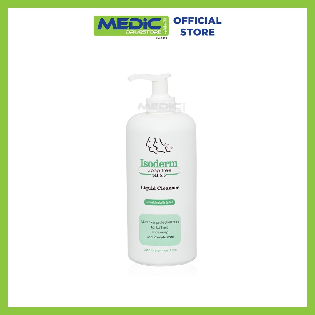 [Bundle of 2] Isoderm Soap Free pH 5.5 Liquid Cleanser 500ml - By Medic ...