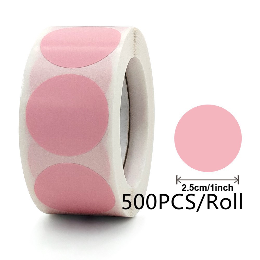 Chroma Label 500 Pieces 1Inch Round Colored Stickers Neon Color Code ...