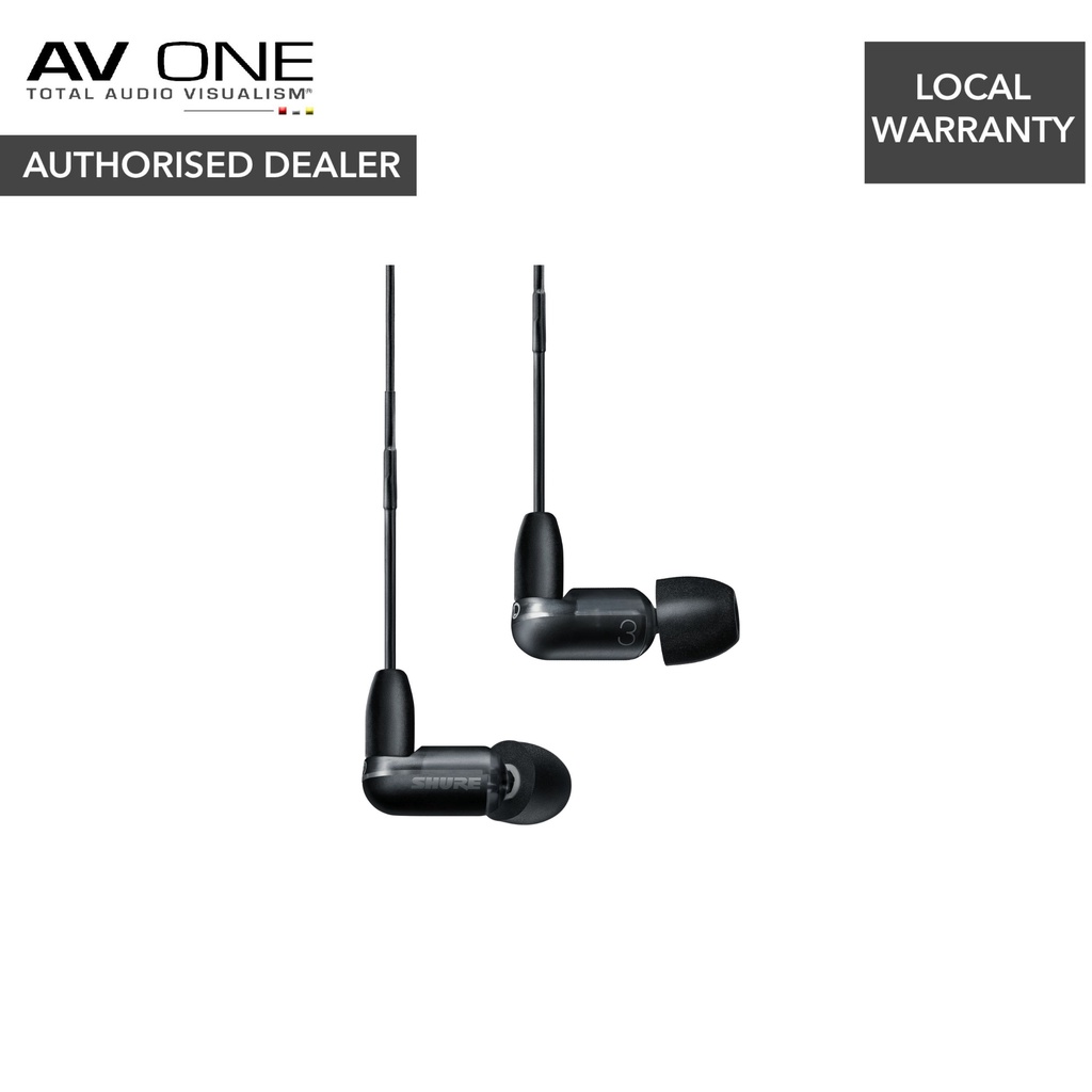 Shure AONIC 3 Single Balanced Armature Driver Sound Isolating Earphones ...