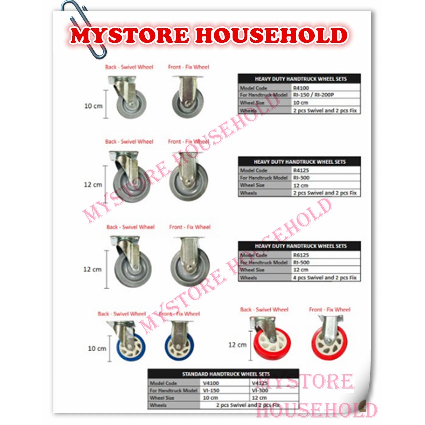 Wheel For Hand truck/Tayar kereta Tolak/Wheel Trolley | Shopee Singapore