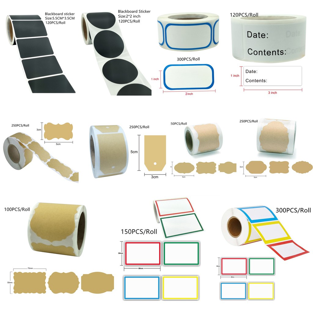 200 Pieces Removable Food Storage Labels Freezer Labels 2inch Food ...