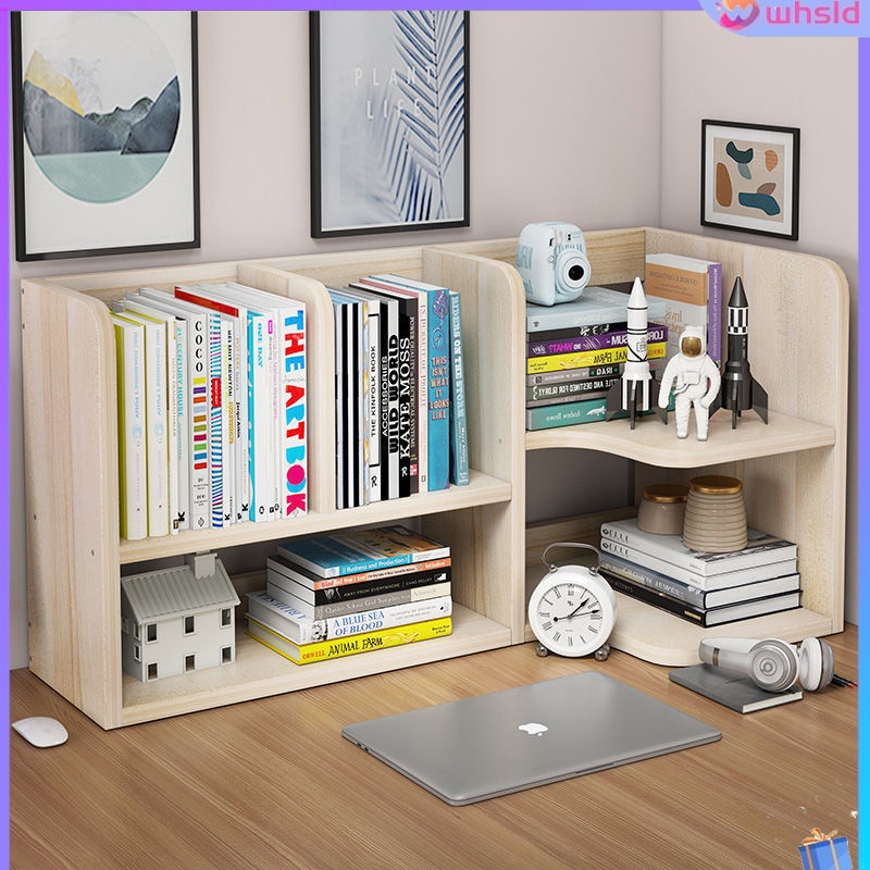 Bookshelf Table Top Desk Storage Rack Desk Small Book Rack Student ...