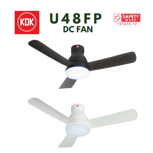 KDK U48FP LED Light DC Ceiling Fan (White/Black) | Shopee Singapore