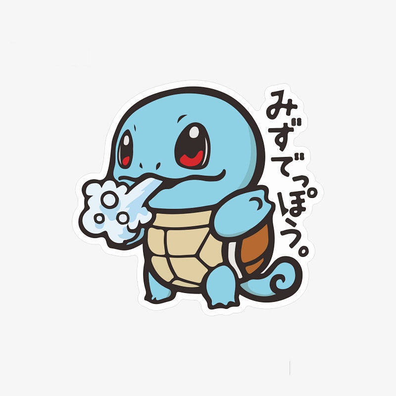 Charmander Squirtle Pikachu Cute Cartoon Creative Bumper Stickers Jing ...