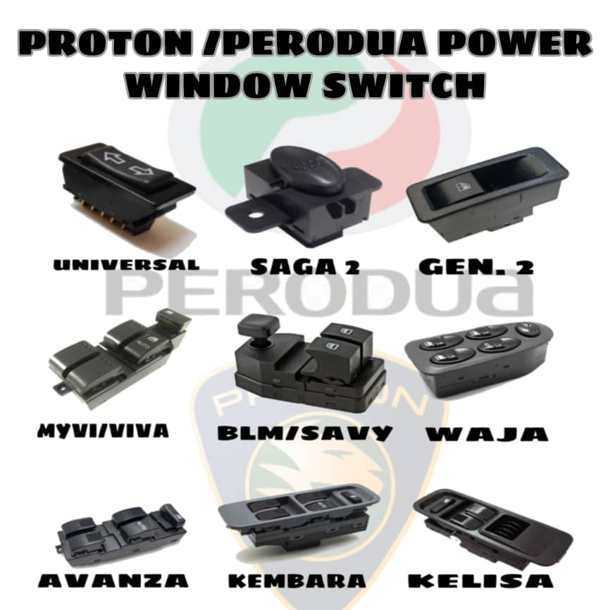 POWER WINDOW MAIN SWITCH OEM PERODUA PROTON KELISA /KENARI /KEMBARA/FLX ...