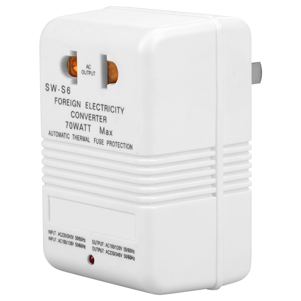 70W 110V/120V to 220V/240V Step-Up&Down Voltage Converter Transformer ...