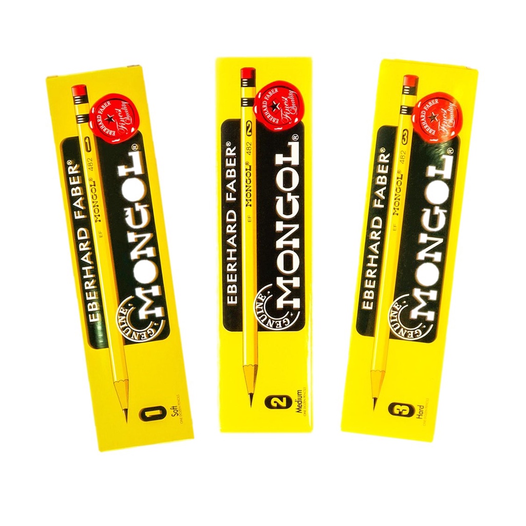 MONGOL Pencil with Eraser in three numbers (box) | Shopee Singapore